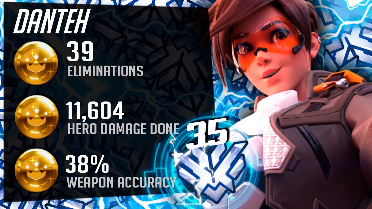 Danteh Tracer Main - 39 elims! [ Overwatch Season 35 Top 500 ] - YouTube