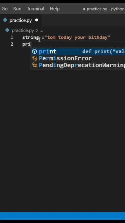 HOW TO PRINT A STRING VARIABLE #python #python3 #learnpython #coding - YouTube