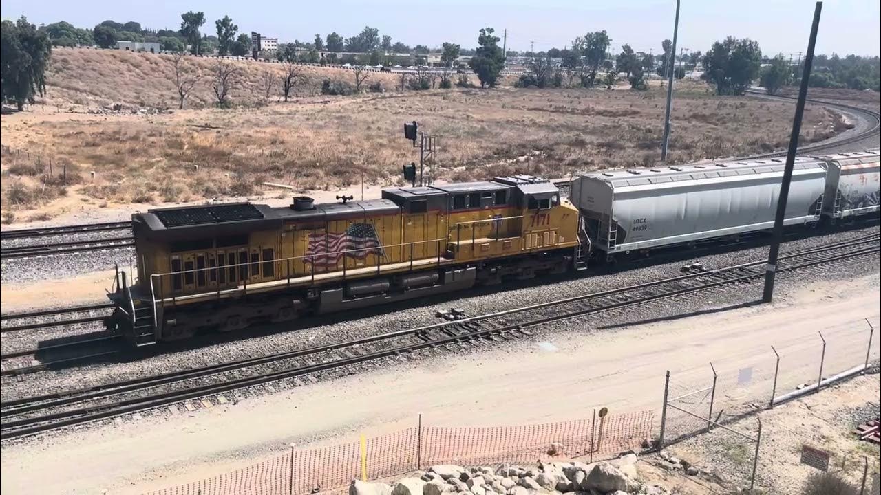 UP 6278 UP 7304 UP 4981 CSX 7777 UP 5318 and UP 5901 at West Colton Switch Yard. - YouTube