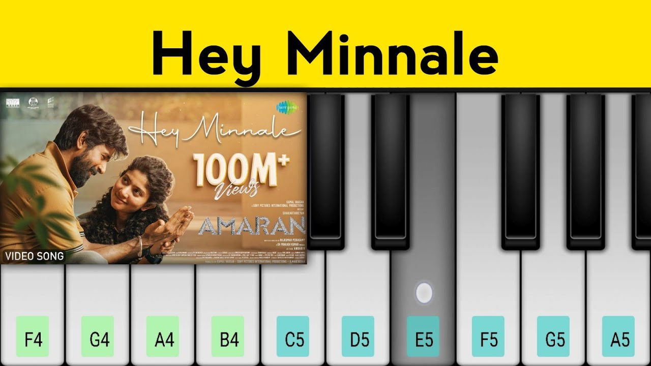 Hey Minnale Piano Tutorial | Sivakarthikeyan, Sai Pallavi - YouTube