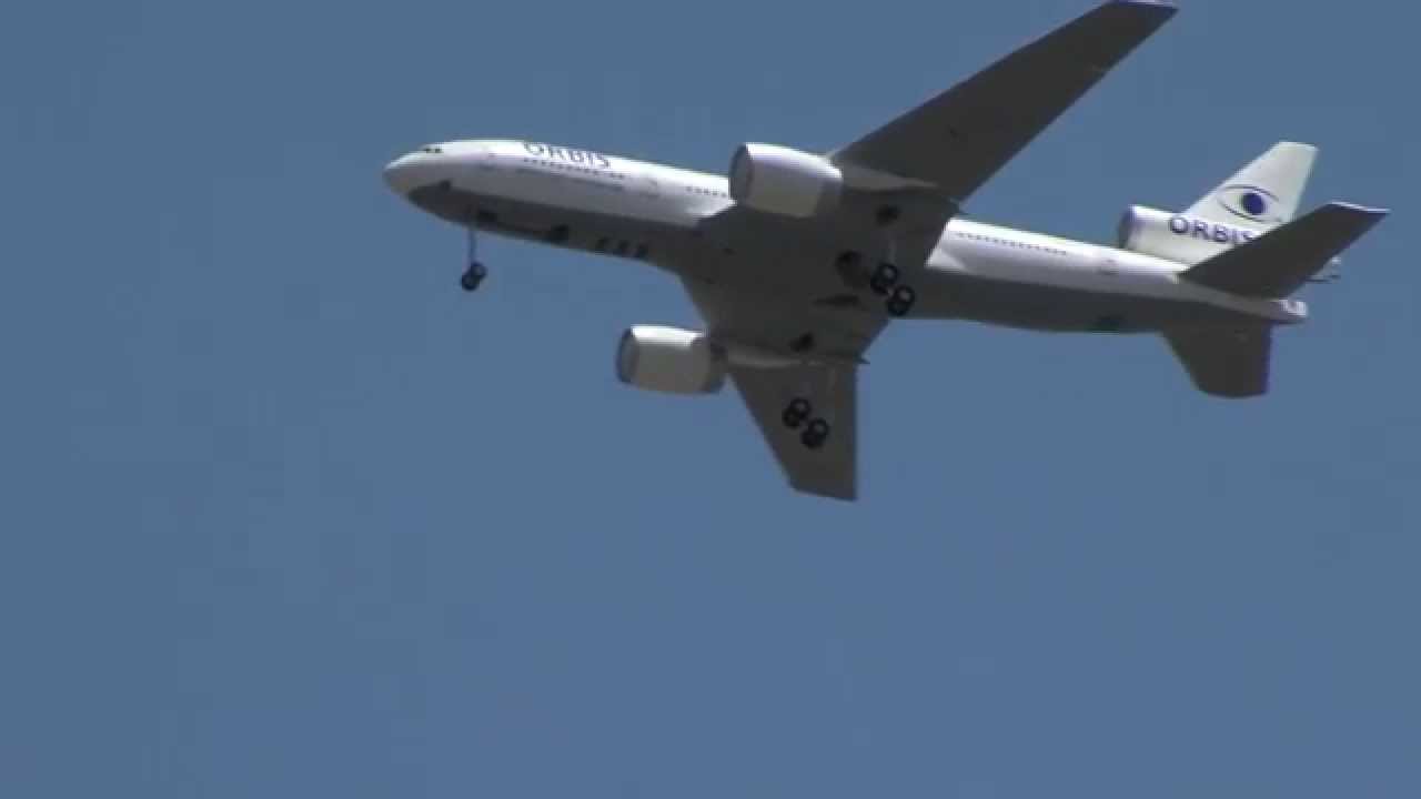 RC DC-10 Orbis Flying Eye Hospital flight test at SCCMAS - YouTube