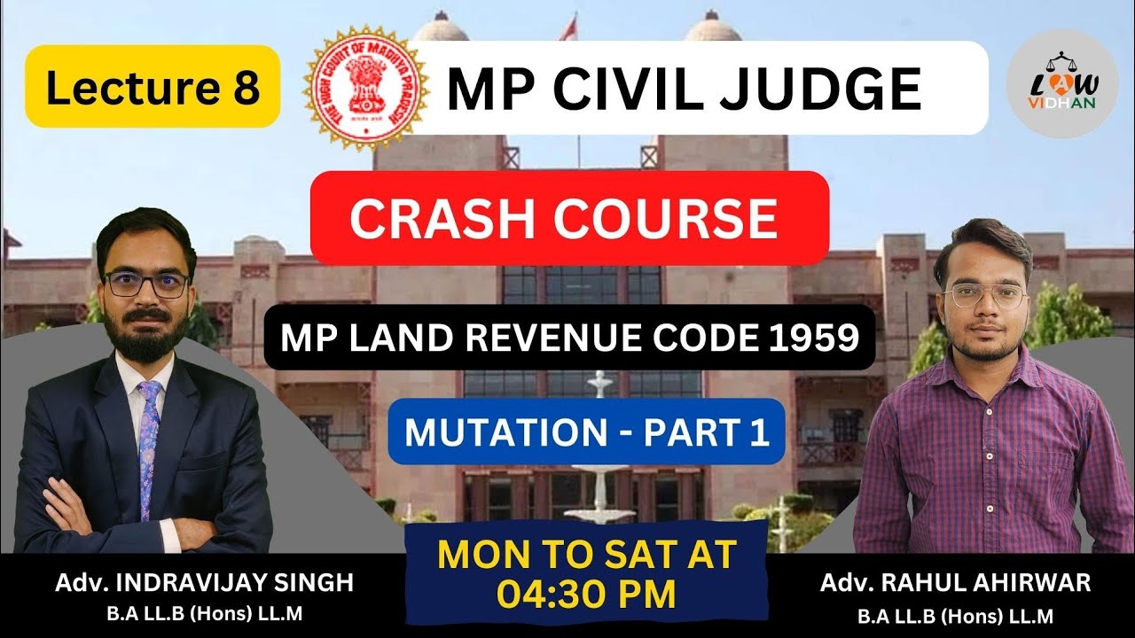 #MPCJ MP Land Revenue Code,1959 Mutation - YouTube