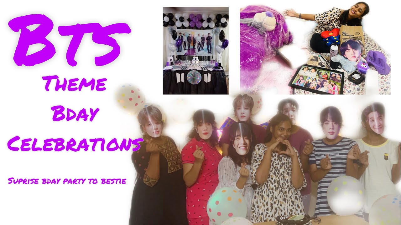 Bts army bday celebrations||Bts theme bday celebrations || besties bday ...