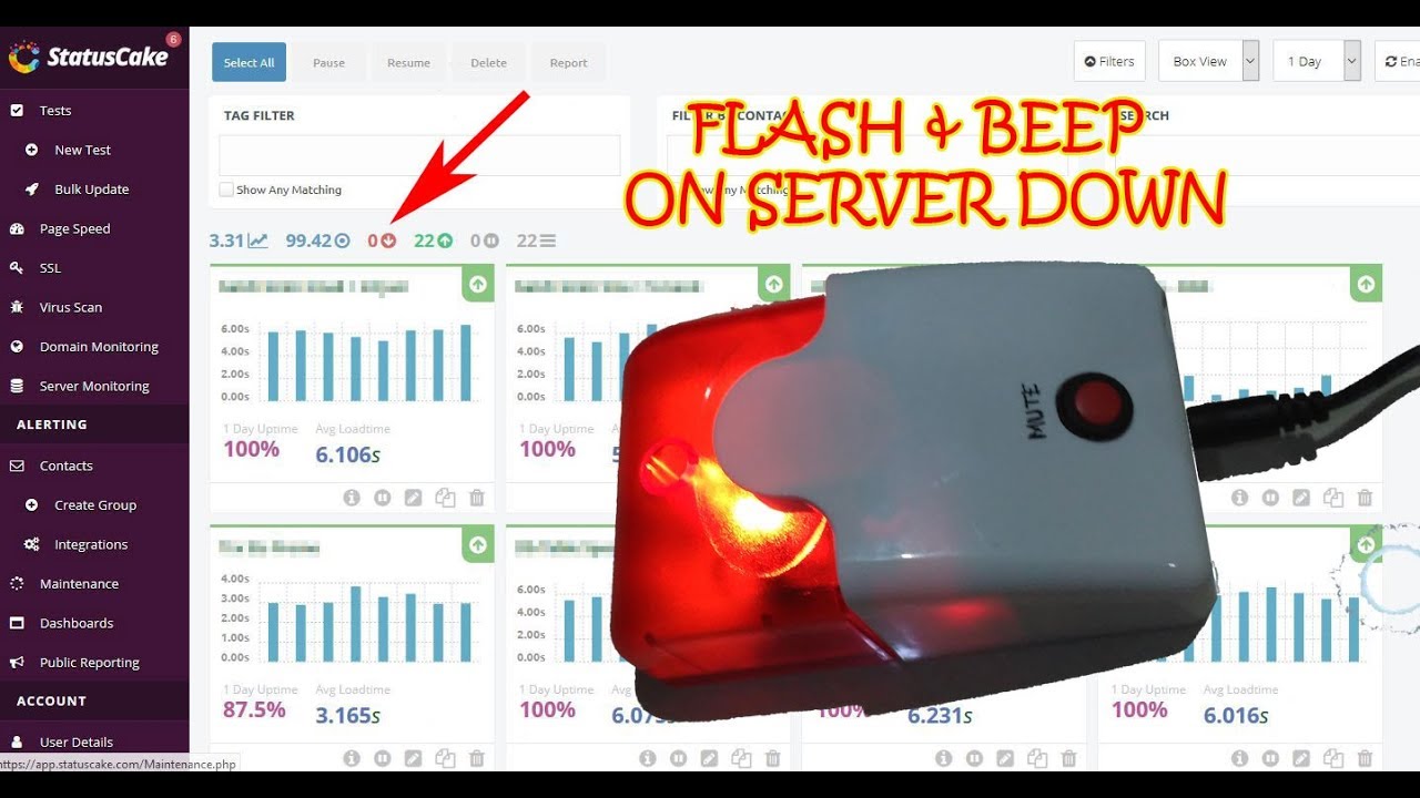 Online Server Check Portable Alarm using WeMos D1 mini All changes ...