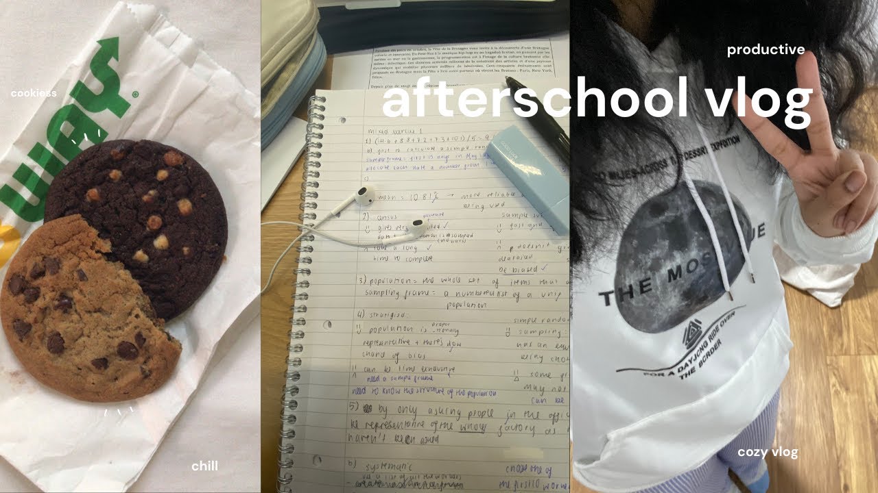 afterschool vlog: productive, studying, realistic + chill afterschool ...