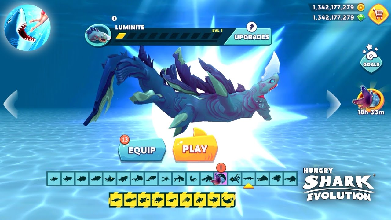 NEW LUMINITE DESIGN 2023 - Hungry Shark Evolution Gameplay - YouTube