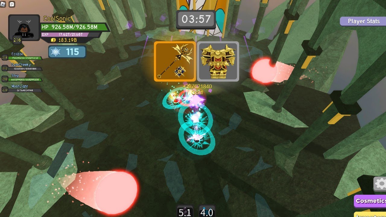 Dungeon Quest: Gilded Skies mage legendary Drop - YouTube