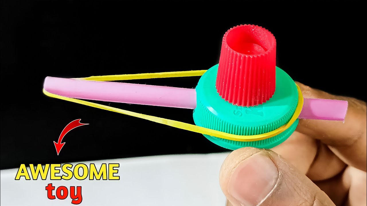 Awesome bottle cap toy || Powerfull shooting toy || Mini gun - YouTube