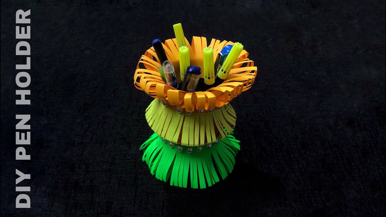 DIY PEN HOLDER | How To Make Best Out Of Waste Pen Stand | Recycled Pen ...