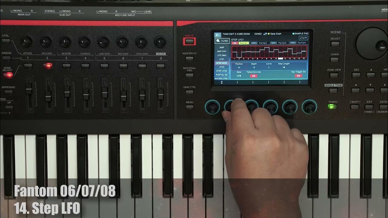 Roland Fantom 06/07/08 : Lesson 14 Using Step LFOs - YouTube