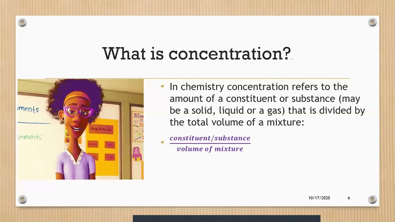 Expressions of concentration Lecture Part 1 - YouTube
