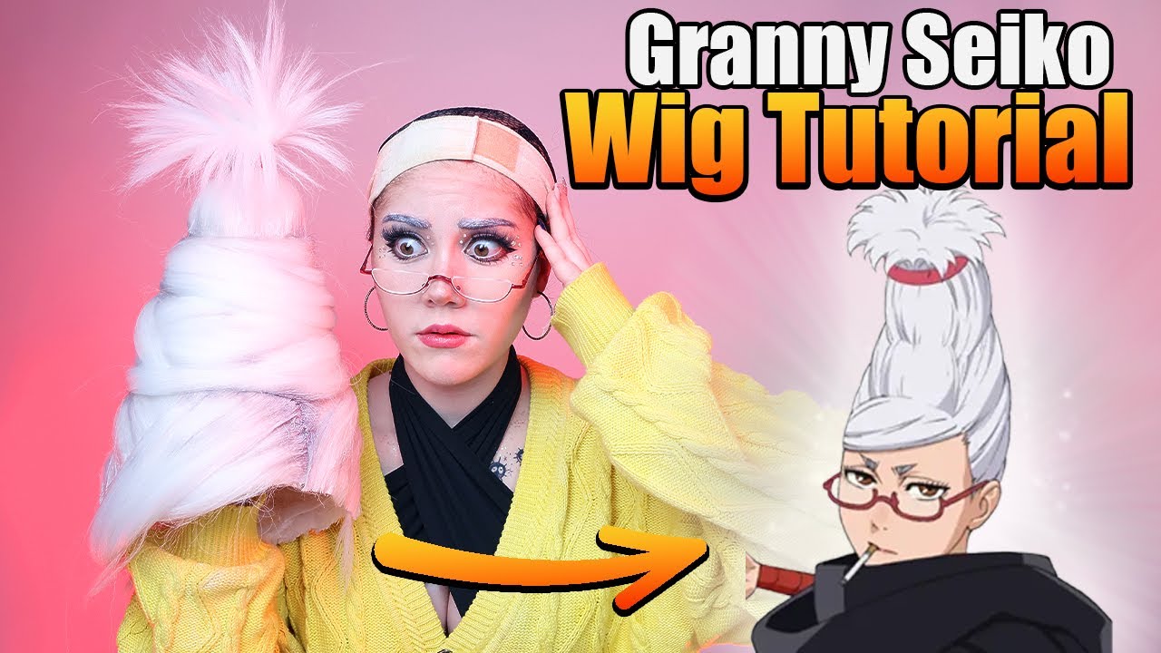 Granny Seiko Wig Tutorial | Helmet Wig Tutorial - YouTube