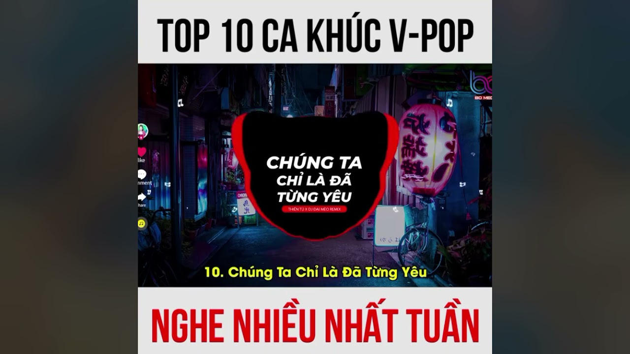 TOP 10 Ca Khúc V-POP Được Nghe Nhiều Nhất Tuần - YouTube