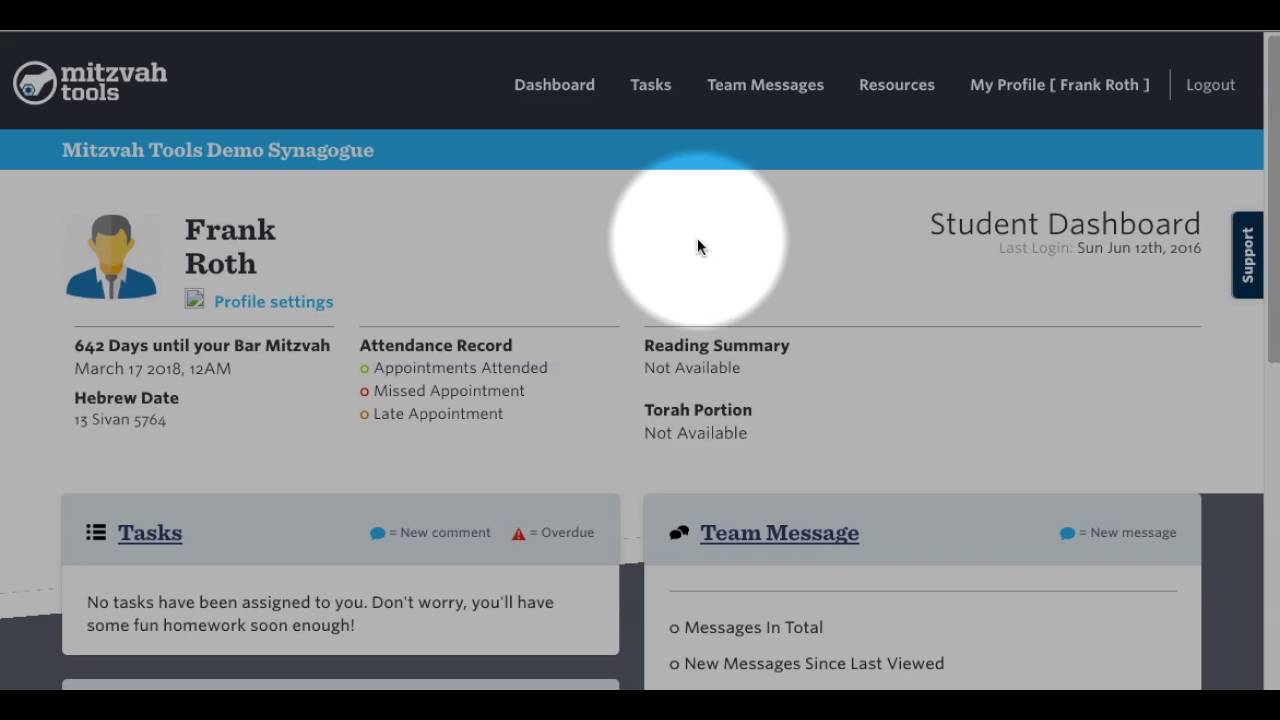 Mitzvah Tools How-To: First Time Student Login - YouTube