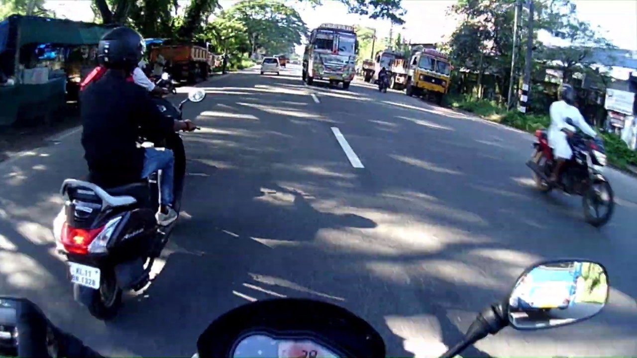 Car rear ends motorcycle - Motorcycle Accident - Bajaj Pulsar - YouTube