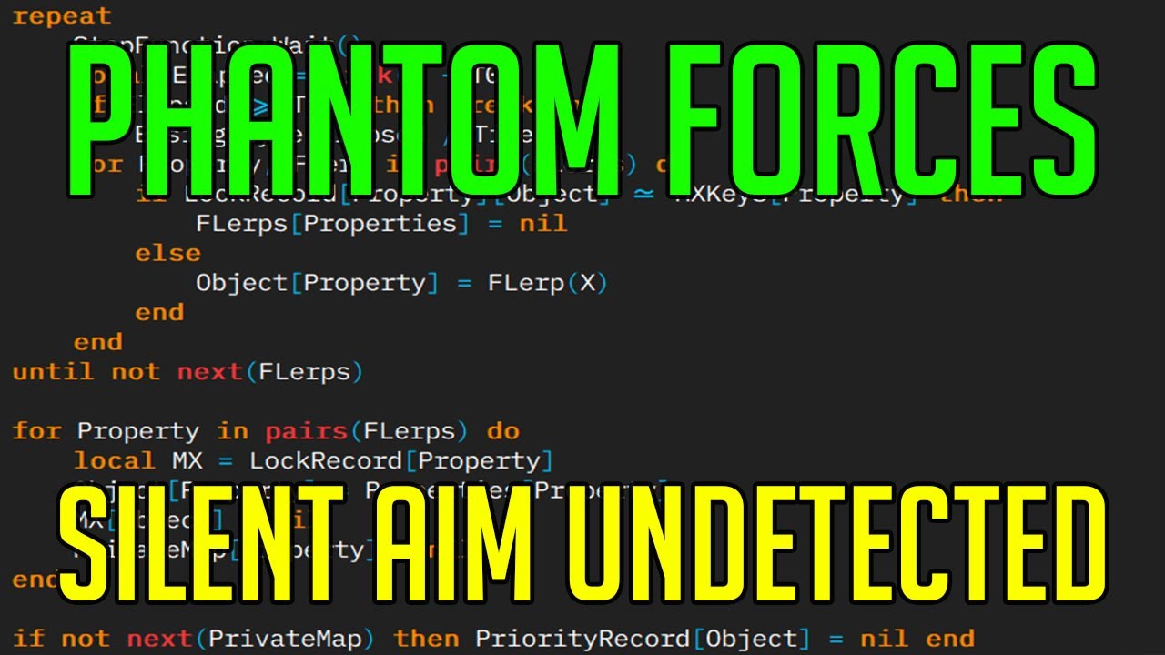 PHANTOM FORCES | HACK/SCRIPT | SILENT AIM UNDETECTED - YouTube