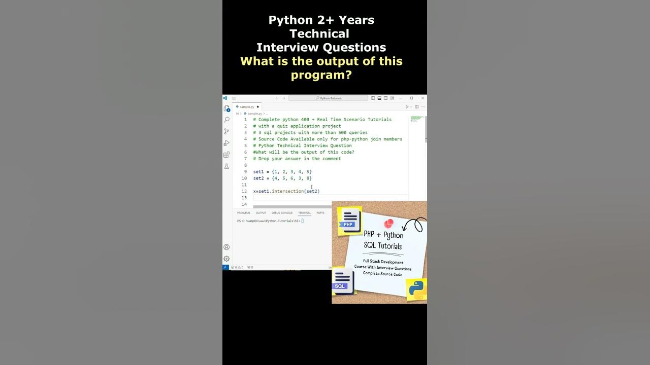 Python Interview Questions And Projects For Beginners Source Code Pythoninterview Youtube