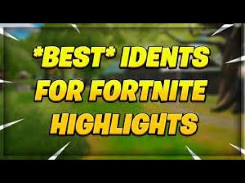 Need a FREE Editing Ident for YOUR Fortnite Montages? 100% FREE! - YouTube