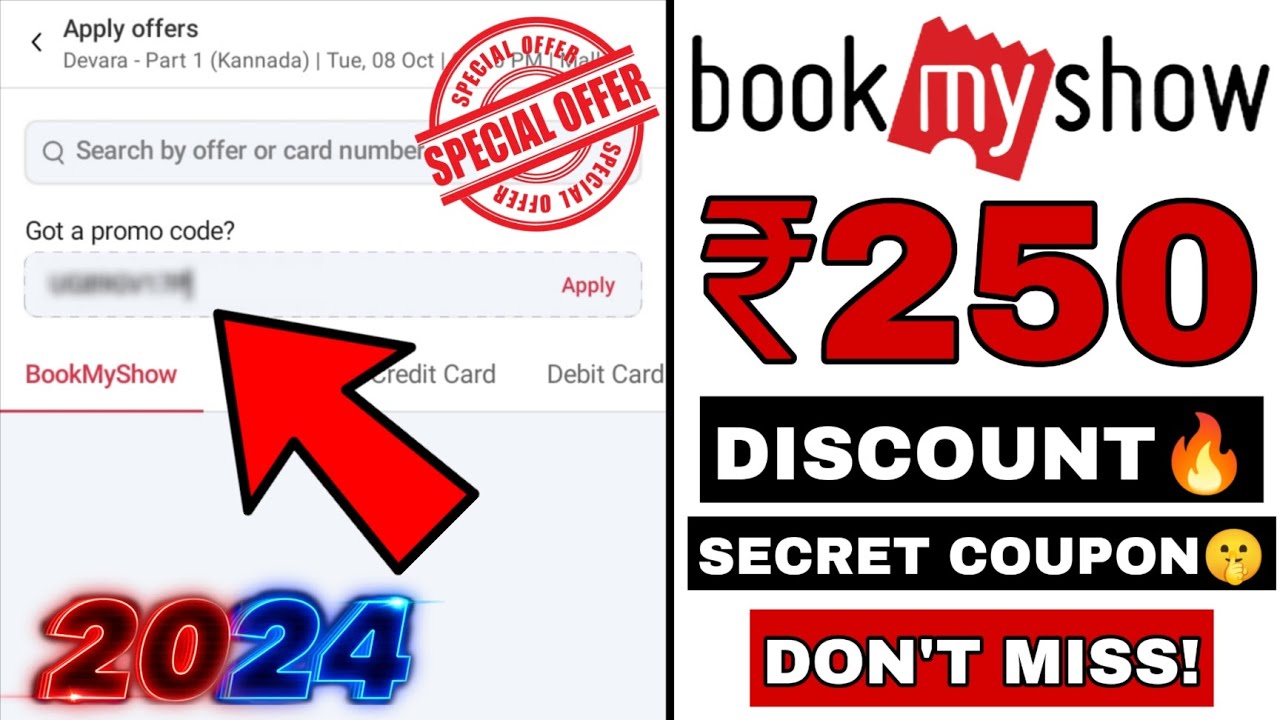 Get ₹250 Discount in Bookmyshow🔥 | Bookmyshow Coupon Code | Bookmyshow ...