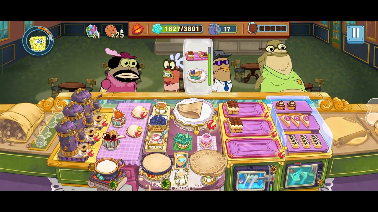 -27 gems for this level 67-69 - Spongebob Krusty Cook Off - YouTube
