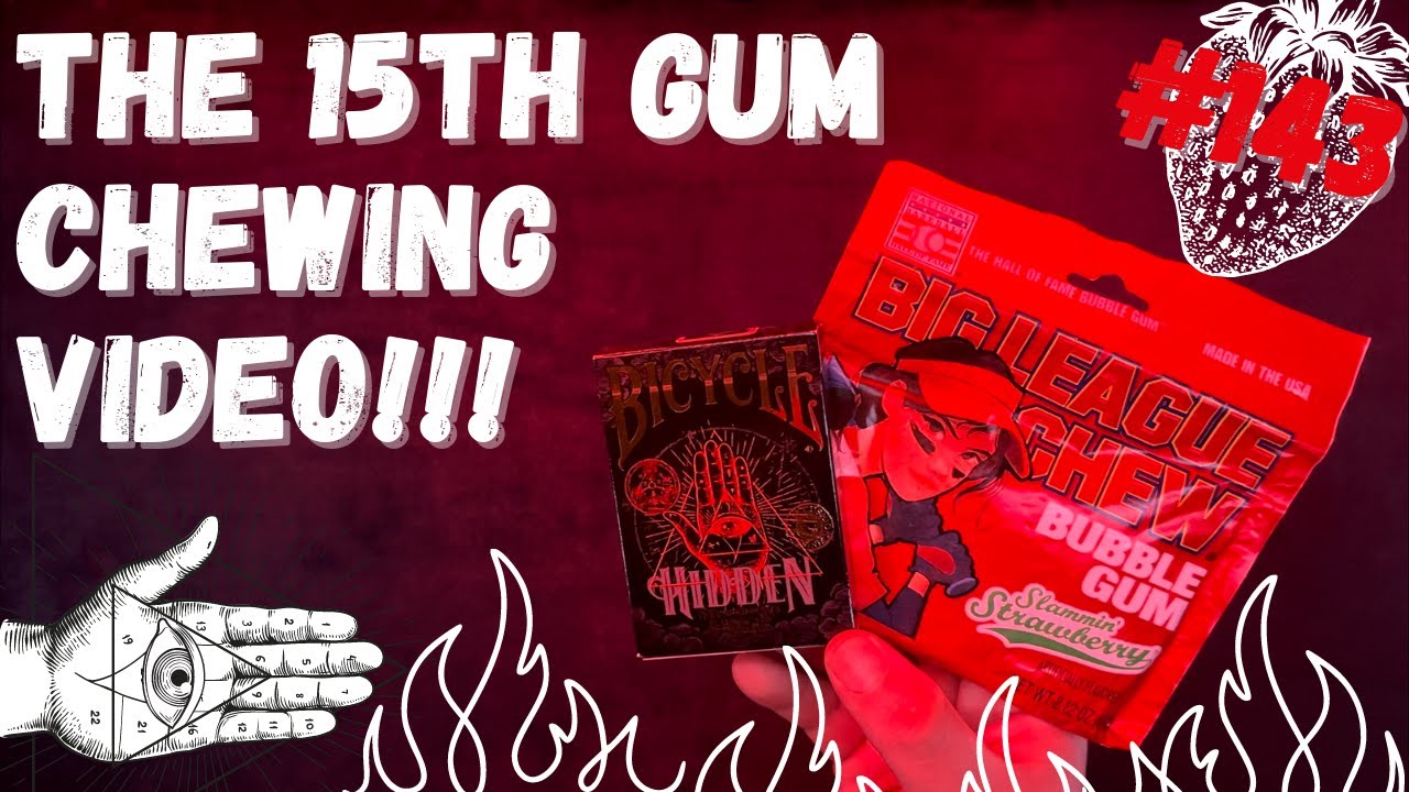 ASMR Gum Chewing, Mouth Sounds, Soft Spoken Whisper ~ Solitaire #143: Big League Chew - YouTube
