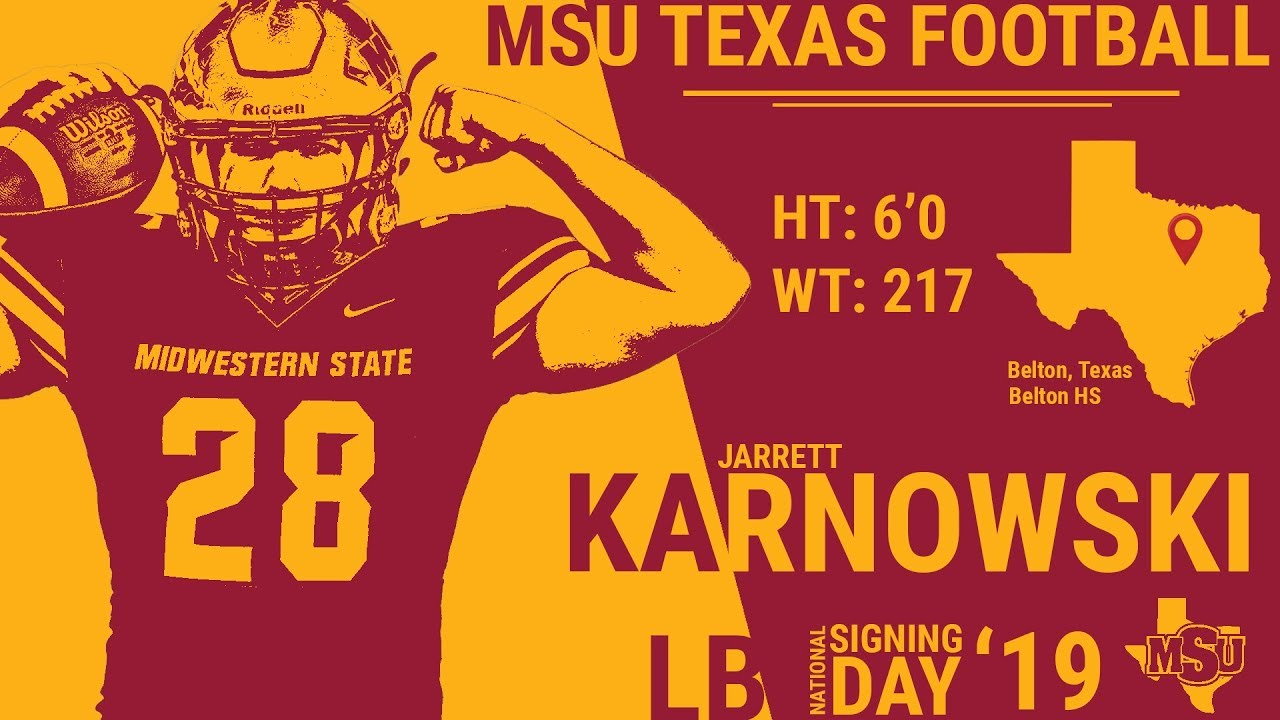 2019 Midwestern State Football Signing Class: Jarrett Karnowski - YouTube