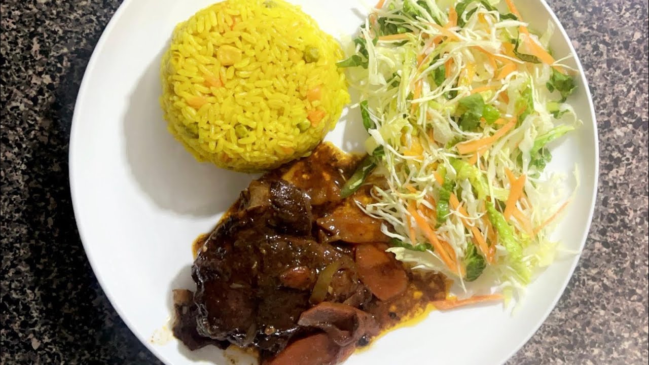 🇯🇲Jamaican Homestyle Chicken With Curry Coconut Rice And Mixed ...
