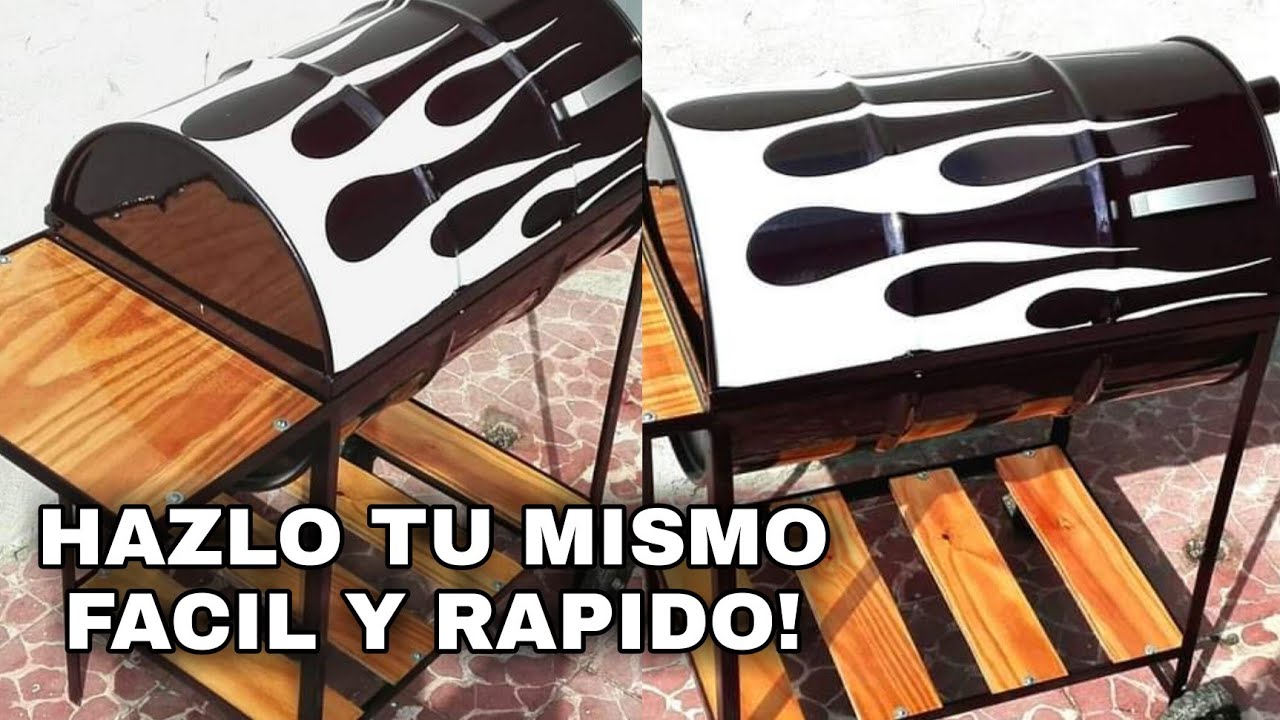 COMO HACER UN ASADOR DE TAMBO (CASERO) - YouTube