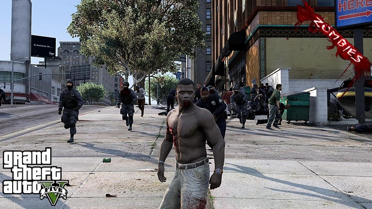 GTA 5 - FRANKLIN Become A ZOMBIE || Part 36 || GTA 5 MODS - YouTube
