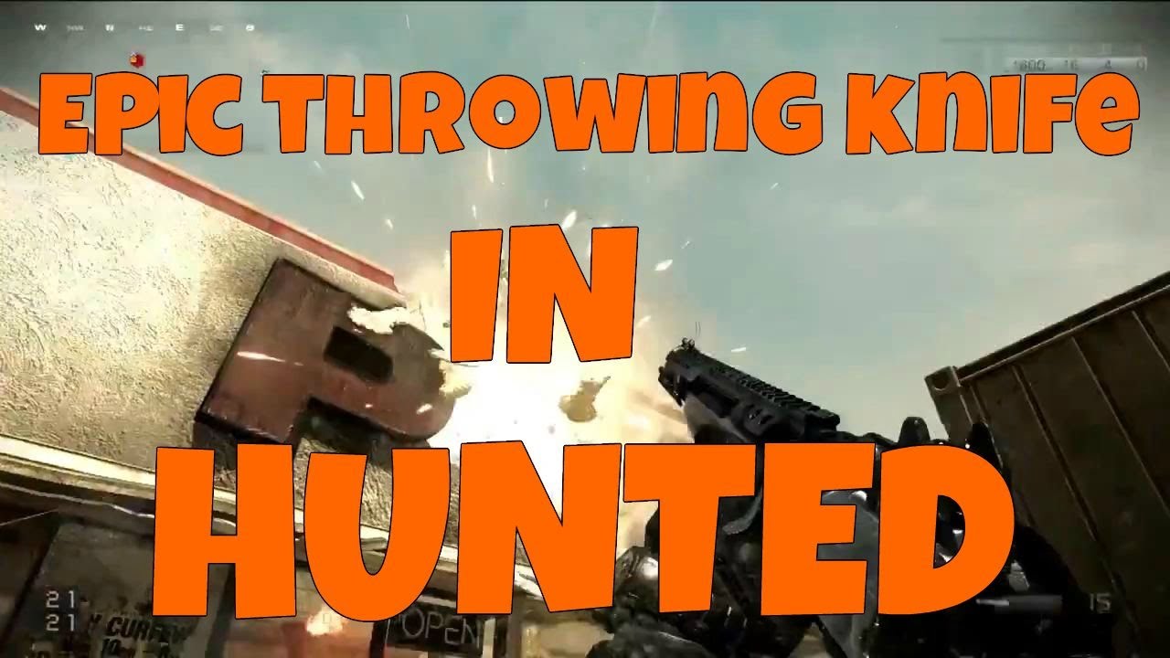 COD Ghosts - Hunted with EPIC Throwing Knife Kill LIVE - YouTube