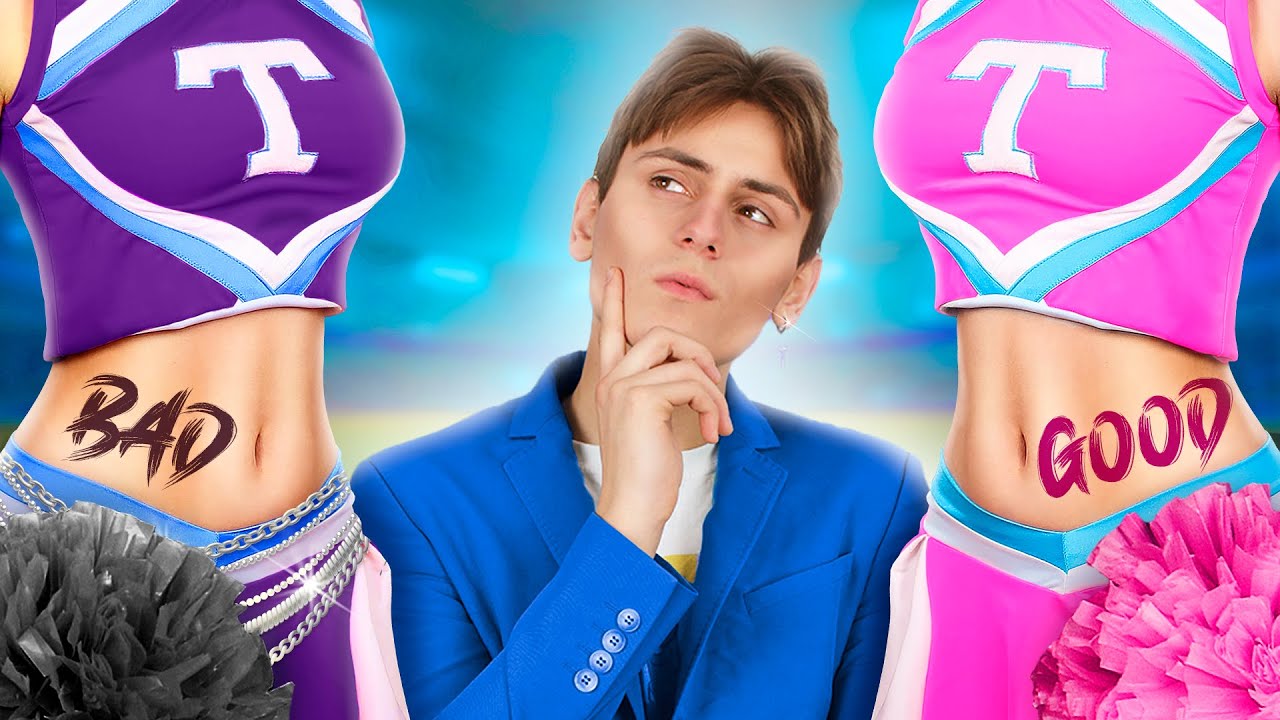 Good Vs Bad Cheerleader Nerd Vs Popular Girl At College Youtube