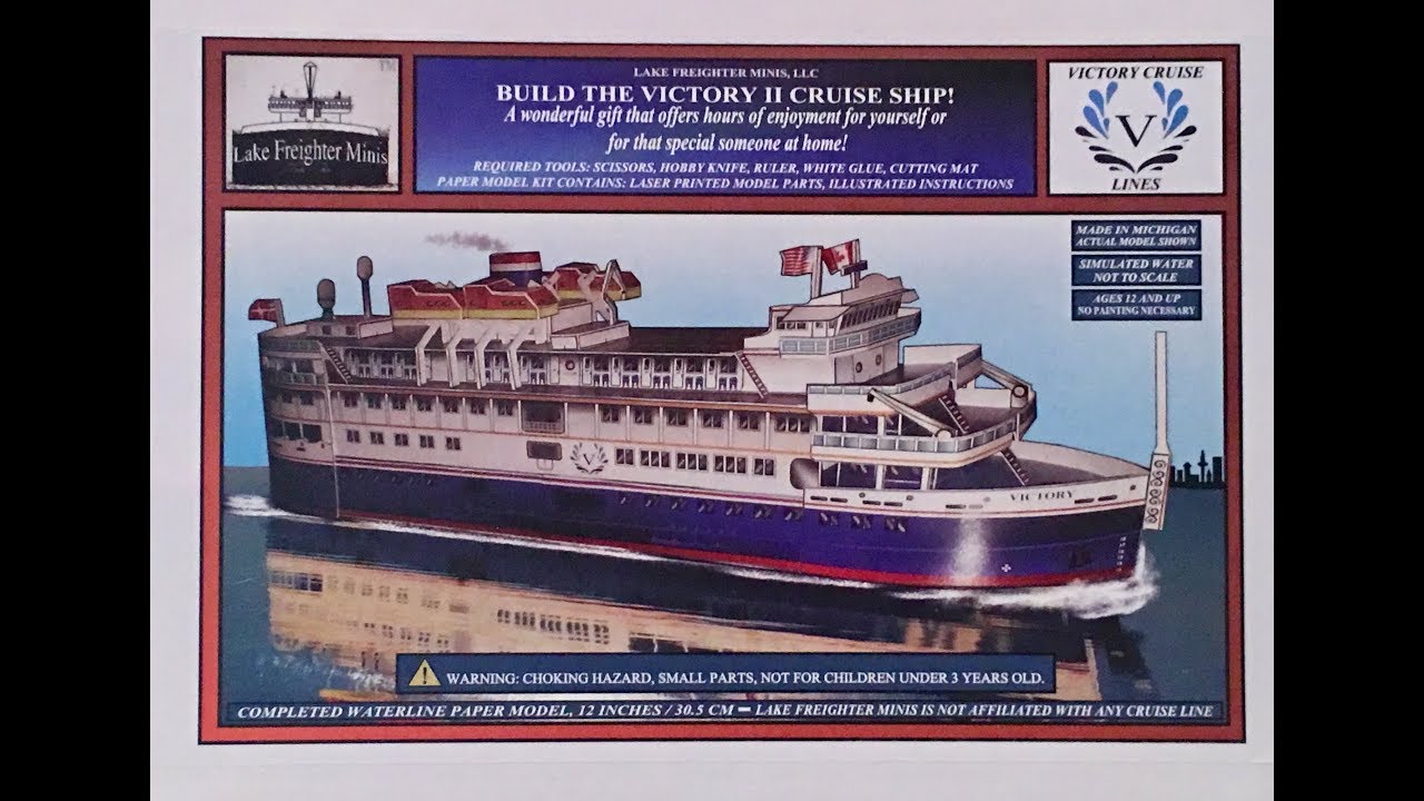 Building the Victory Cruise Ship Model Kit with Lake Freighter Minis ...