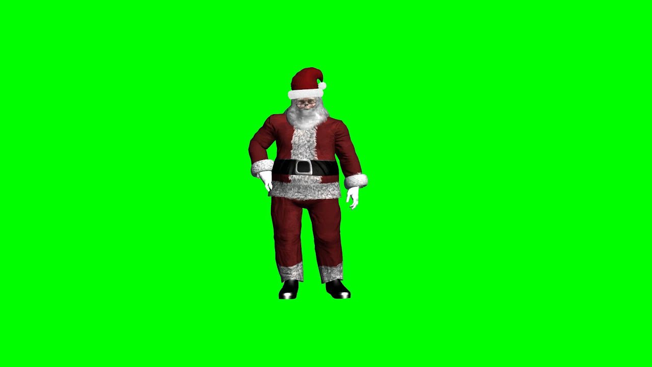 Santa Claus - various movements 1 - green screen effect - YouTube