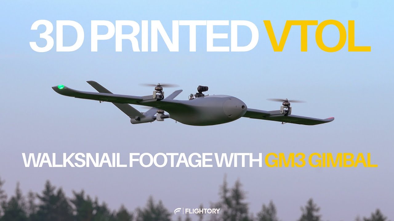 Flying a 3D Printed VTOL UAV | Stallion with GM3 Gimbal - YouTube