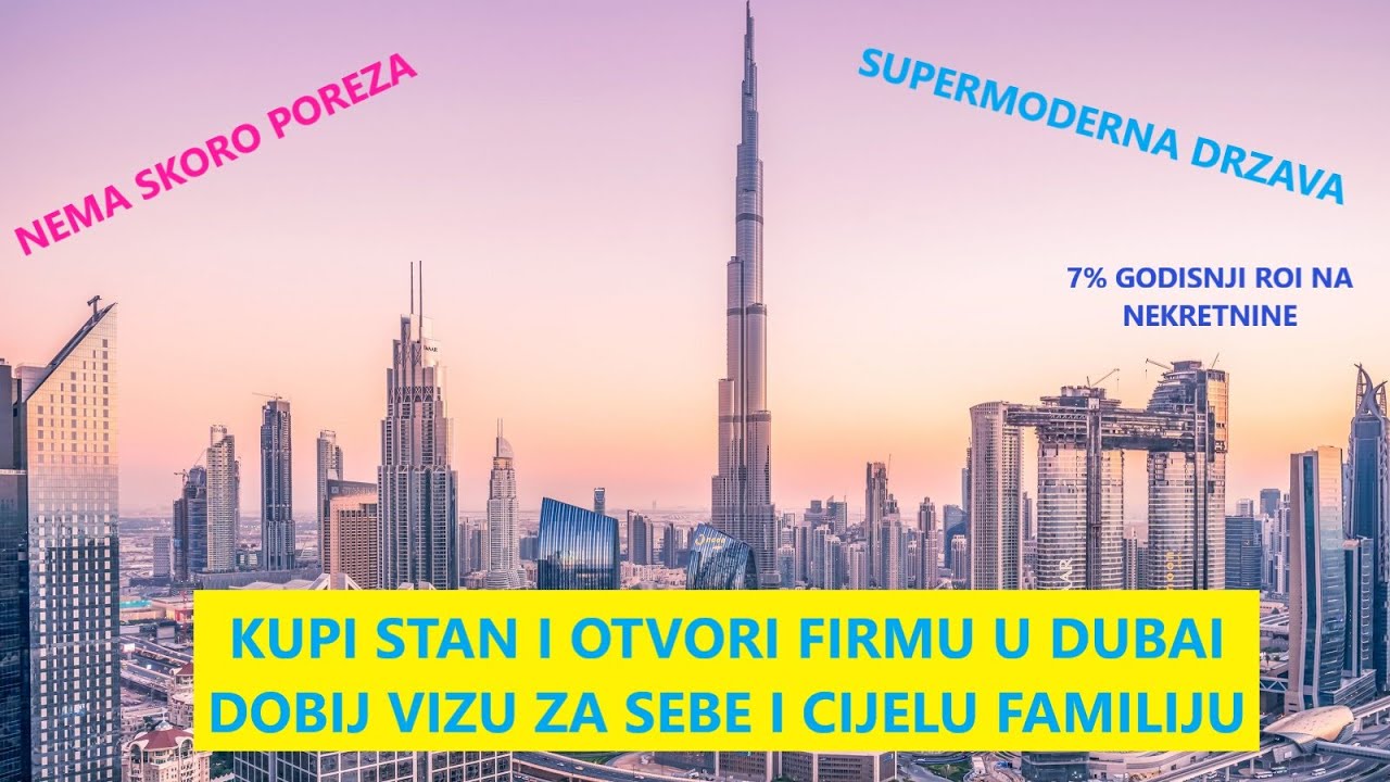 KUPITE STAN I OTVORITE FIRMU U DUBAI!MAL POREZA.DOBIJETE VIZU SA SEBE I CIJELU FAMILIJU! ROI 7% ...