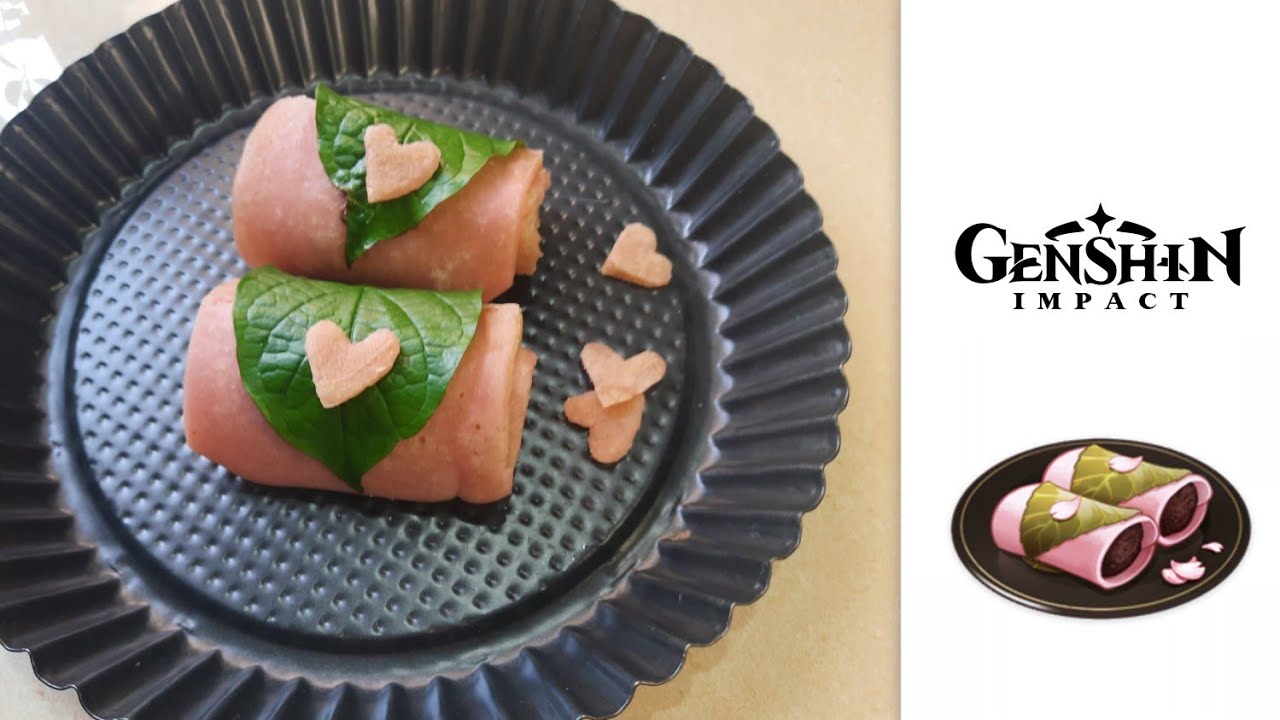 Genshin Impact | Sakura Mochi | Inazuma Dish | Recipe # 6 - YouTube