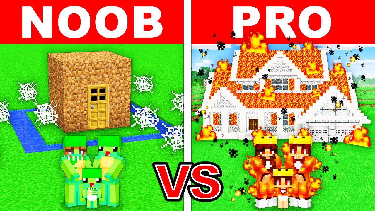 NOOB vs PRO: ELEMENTAL FAMILY HOUSE Build Challenge In Minecraft! - YouTube