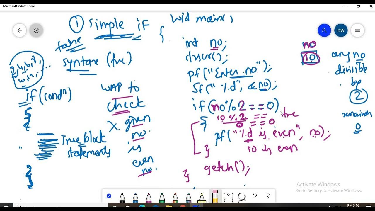 C Lecture 6: If statements: Simple if, if else, nested if else - YouTube