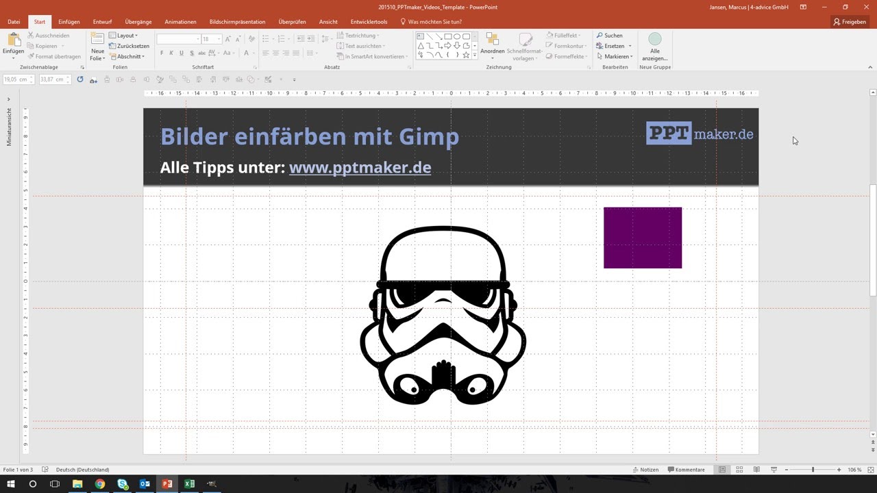 PowerPoint Tipps- Bildern einfärben mit Gimp - YouTube