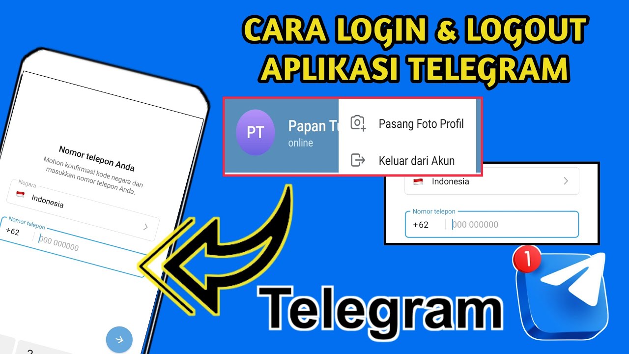 Cara Logout dan Login di Akun Telegram || Cara keluar dan Login Ke Telegram - YouTube