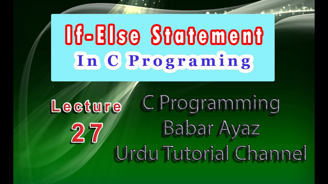 If Else Statement In Urdu Youtube