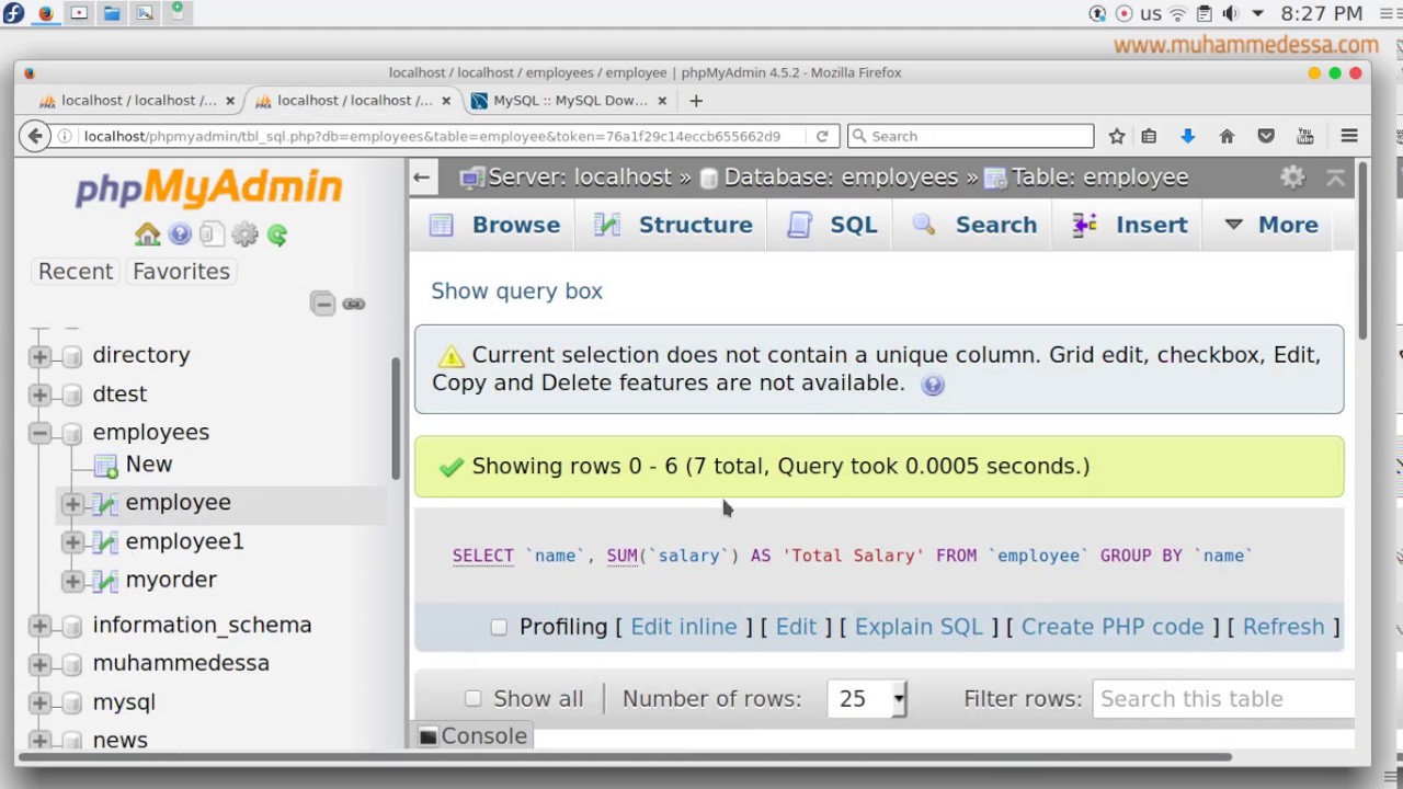 6 Mysql Database Server Count And Group By Youtube