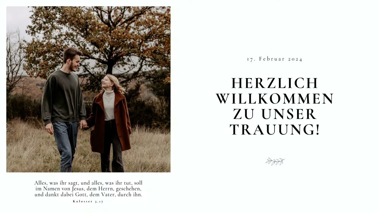 Traugottesdienst Noah & Lisa Neef am 17.02.2024 - YouTube