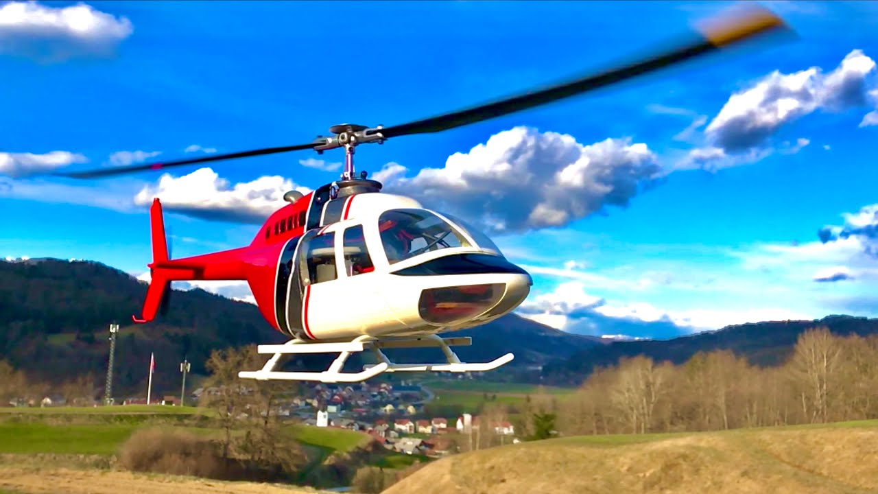 Fly Wing Bell 206 - Nice Sound of the Two Bladed Rotor 🇸🇮 - YouTube