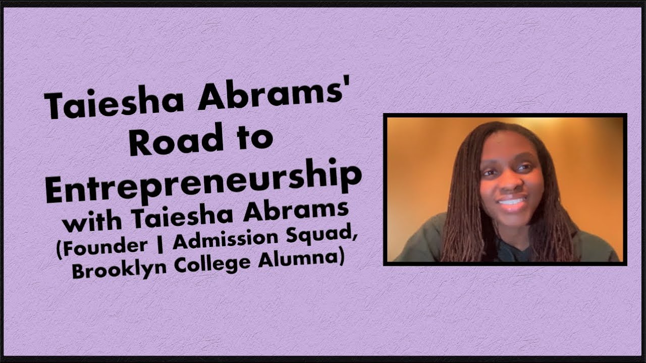 Taiesha Abrams' Road to Entrepreneurship- Taiesha Abrams (Founder ...