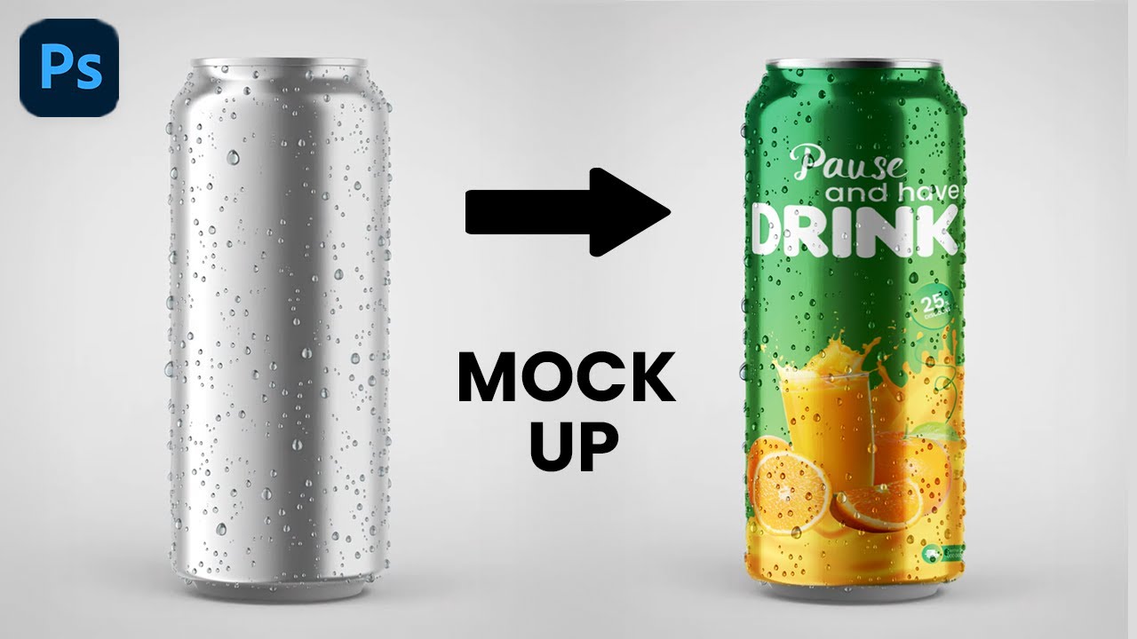 Easily Create a Soda Can Mock-Up Using Photoshop! - YouTube