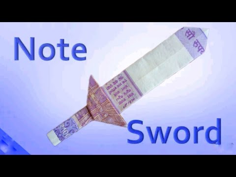 How to make Note Sword (Note ki Talwar ) चाकू का पैसा बनाना सीखे - YouTube