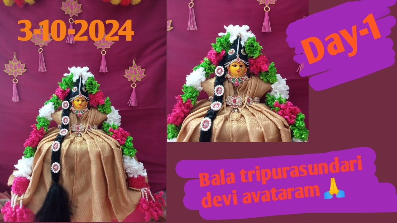 Day-1|Bala tripurasundari devi avataram🙏|dussehra|navaratri avataralu ...