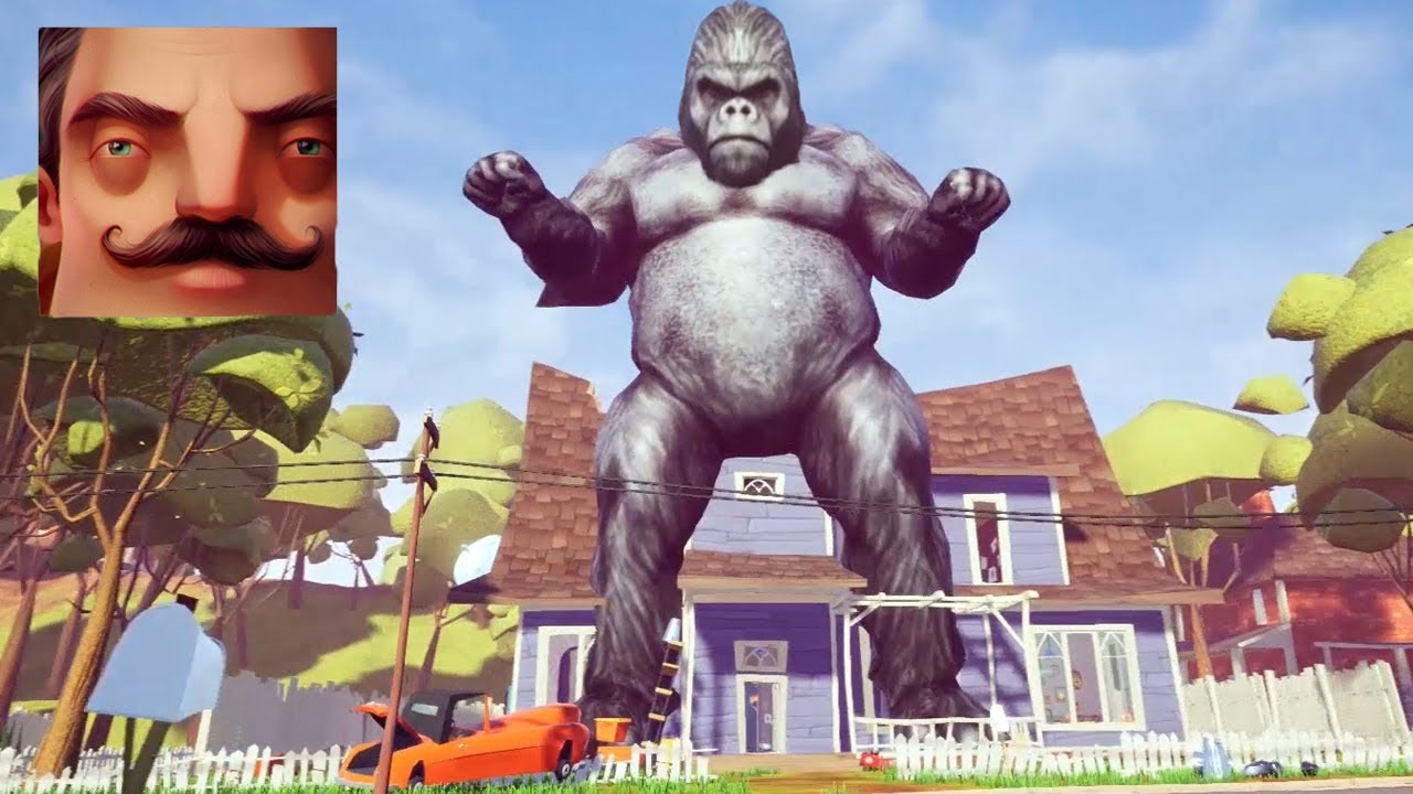 Hello Neighbor - My New Neighbor King Kong Act 2 Trampoline Gameplay ...