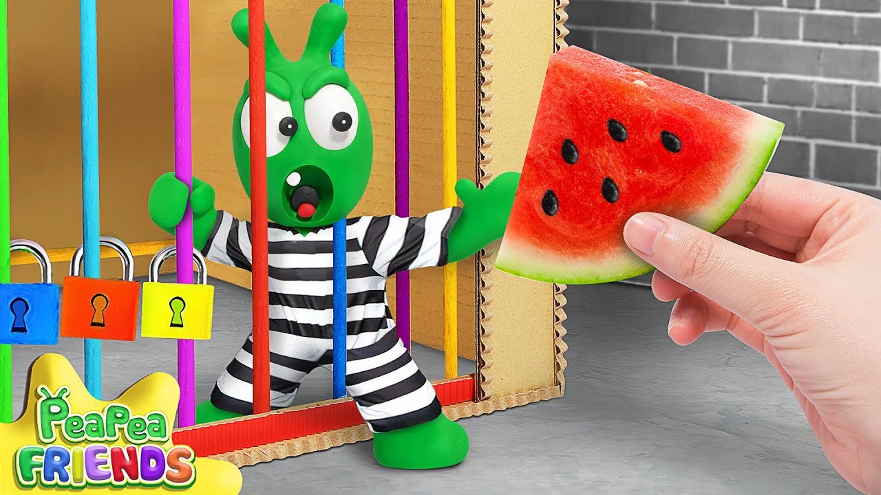 Pea Pea Escape from CARDBOARD PRISON Challenge – Unlock the Rainbow ...
